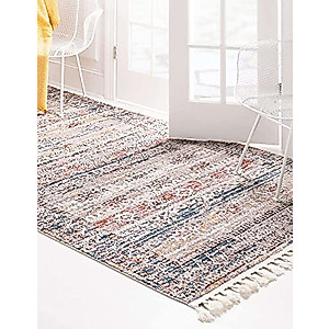 Unique Loom Aramis Collection Area Rug - Tal (Rectangular 7' 10" x 11' 0", Multi/ Black)