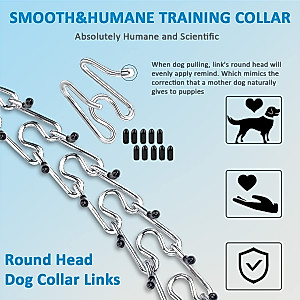 Prong Pinch Collar for Dogs, Adjustable Training Collar with Quick Release Buckle for Small Medium Large Dogs(Packed with Two Extra Links) (M/L(18-23" Neck, 3.00mm))