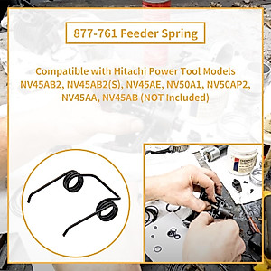10 pack 877-761 Feeder Springs for Hitachi Coil Roofing Nailer NV45AB2, NV45AB, NV50A1