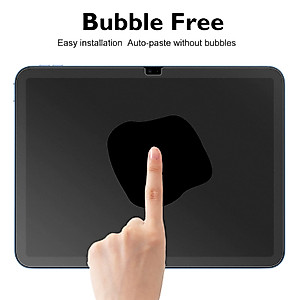 Esanik 2 Pack Like Paper Glass Screen Protector for iPad 10.9 10th Generation (2022, 10.9 Inch) 9H Tempered Glass Film with Alignment Frame, Writing Like on Paper, Anti Glare, Apple Pencil Compatible