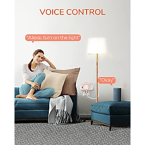 JJC Smart Plug 18D, WiFi Outlet Compatible with Alexa and Google Home Assistant, Mini Smart Home Plugs with Timer Fuction & Group Controller, 10 Amp,2.4G WiFi Only,1-Pack, White
