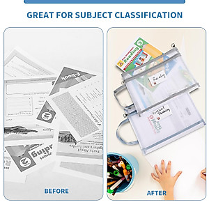 10 Pack Double-Layer Mesh Zipper Pouch Bags, Board Games Storage Zipper Pouch, Puzzle Storage Mesh Bags with Zipper, Nylon Games Bags with Handle for School, Office, Home and Travel.