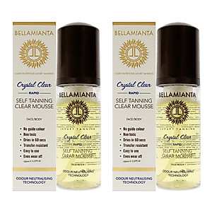 Bellamianta Rapid Self-Tanning Mousse - Crystal Clear Bronzer Women 5.07 oz Pack of 2