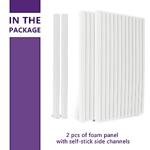 Mxclimate Window Air Conditioner Foam Insulation Panels,Window AC Side Panel Kit,Summer and Winter Heat and Draft Insulating.2 Pack,White,17in High x 9in Wide x 7/8in Thick