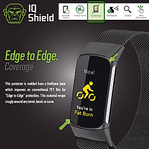 IQShield Screen Protector Compatible with Fitbit Charge 6 / Charge 5 (6-Pack) Anti-Bubble Clear TPU Film