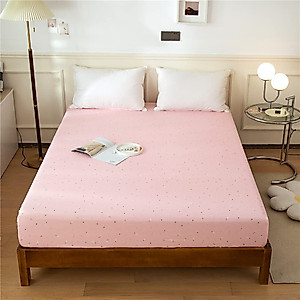 LifeTB 4 PCS Chic Garden Floral Duvet Cover Set【1 Queen Duvet Cover + 2 Standard Pillowcases + 1 Queen Fitted Sheet】