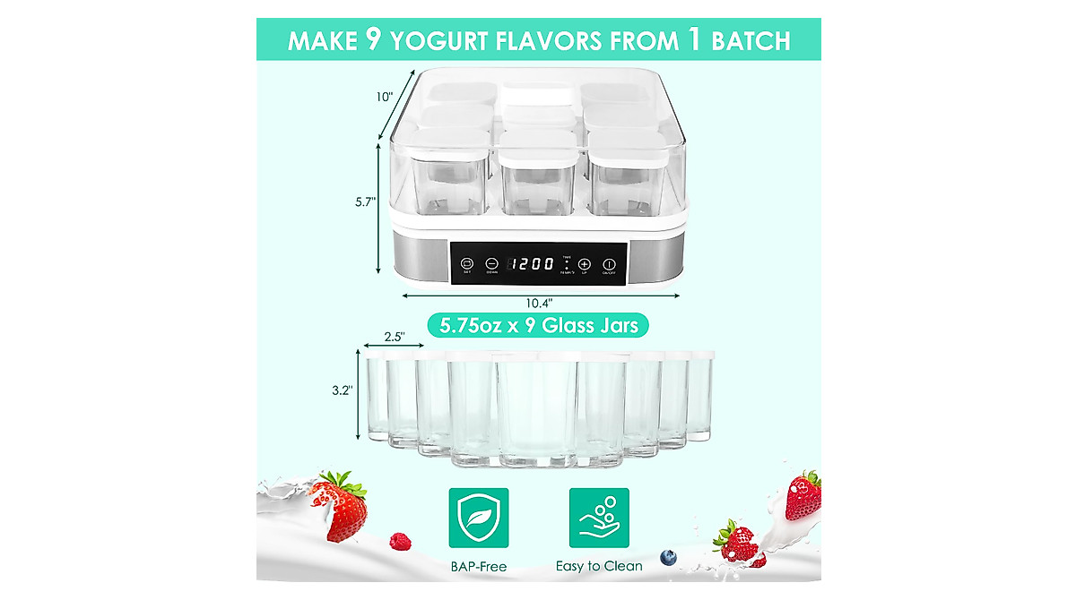 LIFERUN Yogurt Maker Machine | Easy Home Greek Yogurt Preparation