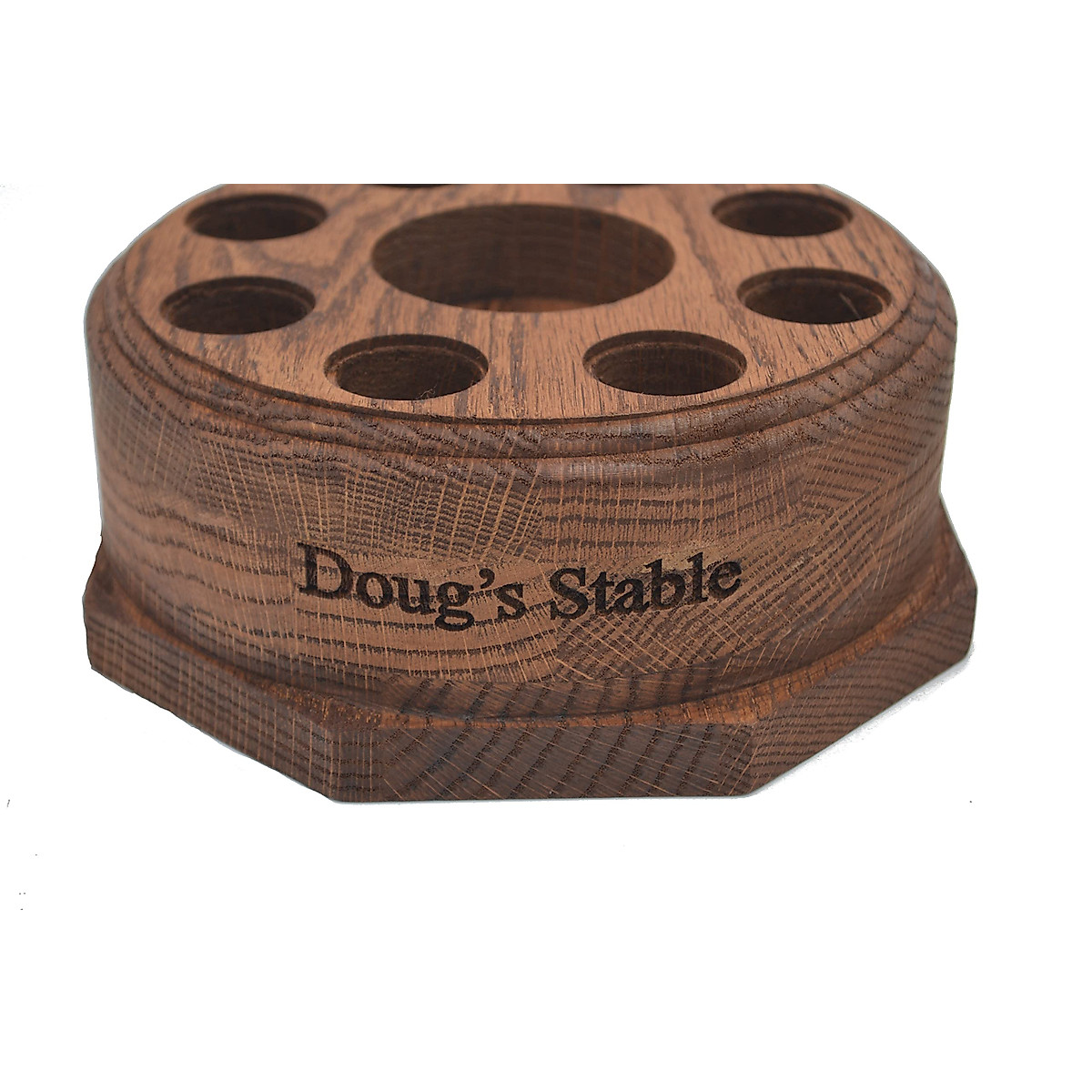 Personalized Laser Engraved Round Lighted Oak Cork Display fits Blanton's Bourbon Horse Cork Stoppers, Whiskey *Not made by or affiliated with Blanton's*