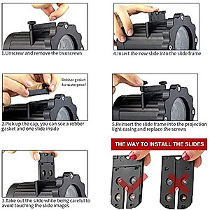 Elec3 Christmas Holiday Led Projection Light 12W, 16 Slides Projector Light Waterproof with RF Romote Used for Home Party Holidays Halloween Decoration