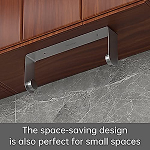 Mbillion Kitchen Paper Towel Holder Under Cabinet Wall Mount and Self-Adhesive Paper Towel Rack Premium Grade SUS304 Stainless Steel Brushed Silver