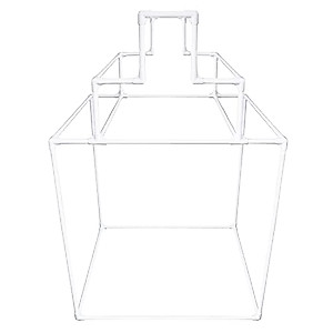 10 Bar Pyramid Towel Rack - Dry Wet Towels, Organize Fresh Towels, Poolside Towel Storage Organizer, 35.5" W x 35.5" L x 55" H, (White) Style 744125