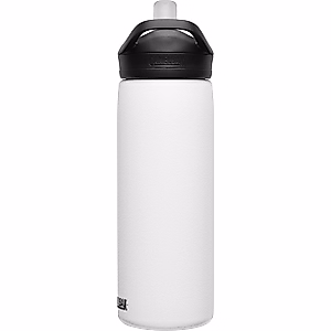CamelBak eddy+ Water Bottle with Straw 20oz - Insulated Stainless Steel, White