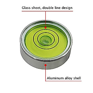 Metal universal horizontal bubble water level level level balance bubble level round bubble 25x9mm