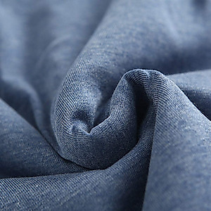 Women 2023 Fleece Lined Shirts Casual Long Sleeve Sherpa Warm Tops Round Neck Plus Size Solid Comfort Underwear Blue XL