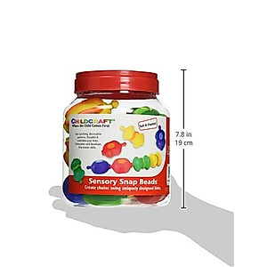 Childcraft - 1435214 Toddler Manipulatives Sensory Snap Beads, Set of 16