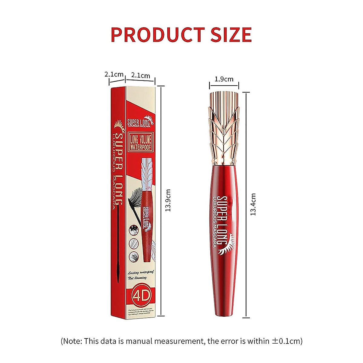Super Long Mascara, 4d Waterproof And Sweat Proof Mascara, Super Long Luxurious Mascara, Stereo Lengthening Mascara,Yanquina Drying And Not Sticky Mascara For Women