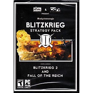 Blitzkrieg Strategy Two Game PC DVD Pack - Fight on Every Major Front of WWII - Includes Blitzkrieg 2 + Fall of the Reich