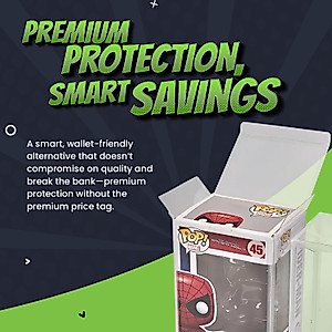 (50 Pack) EcoTEK Protectors Pop Protector Compatible with - 4" Inch Funko POP! Figures, Strong, Clear Pop Case, Acid Free