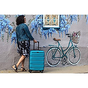 Samsonite Omni PC Hardside Expandable Luggage with Spinner Wheels, Carry-On 20-Inch, Caribbean Blue