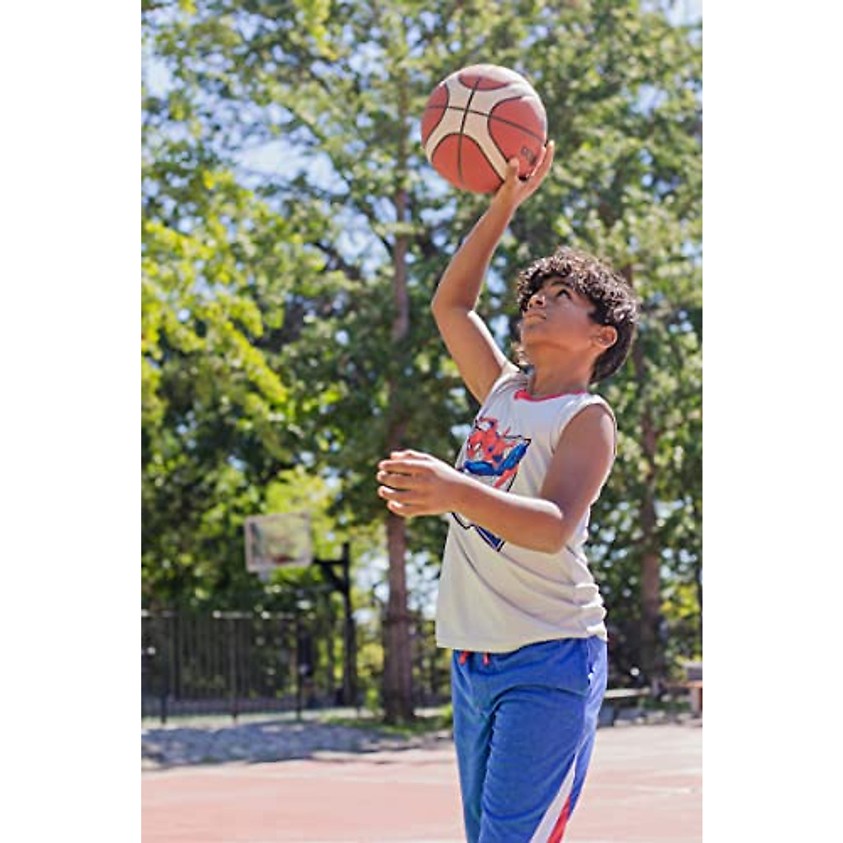 Marvel Avengers Spider-Man Little Boys 3 Piece Outfit Set: T-Shirt Tank Top Shorts 7-8