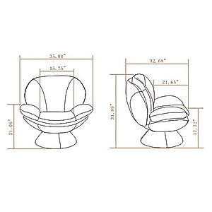 Mac Motion Comfort Leisure Accent Straw Fabric Swivel Pub Chair, Yellow