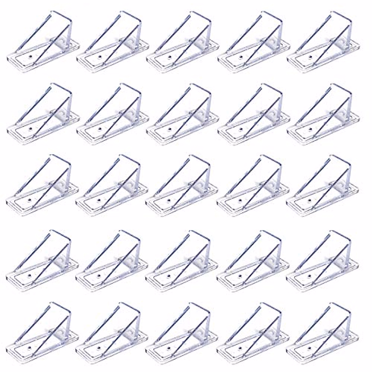 JSP Manufacturing V2-Mini Roof Guard Snow Guard Prevent Sliding Ice Snow Stop Buildup Plastic Multipack-Multicolor (100, Clear)