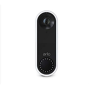 Arlo Essential Wired Video Doorbell - HD Video, 180° View, Night Vision, 2 Way Audio, DIY Installation (wiring required), Security Camera, Doorbell Camera, Home Security Cameras, White - AVD1001