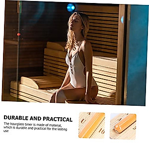 HEMOTON 1pc Sauna Timer Sauna Room Timer Wooden Hourglass Timer Clocks Sauna Room Hourglass 10 Minutes Snad Timer Sauna Room Clock Sand Timer Hourglass Steam Decorate to Rotate