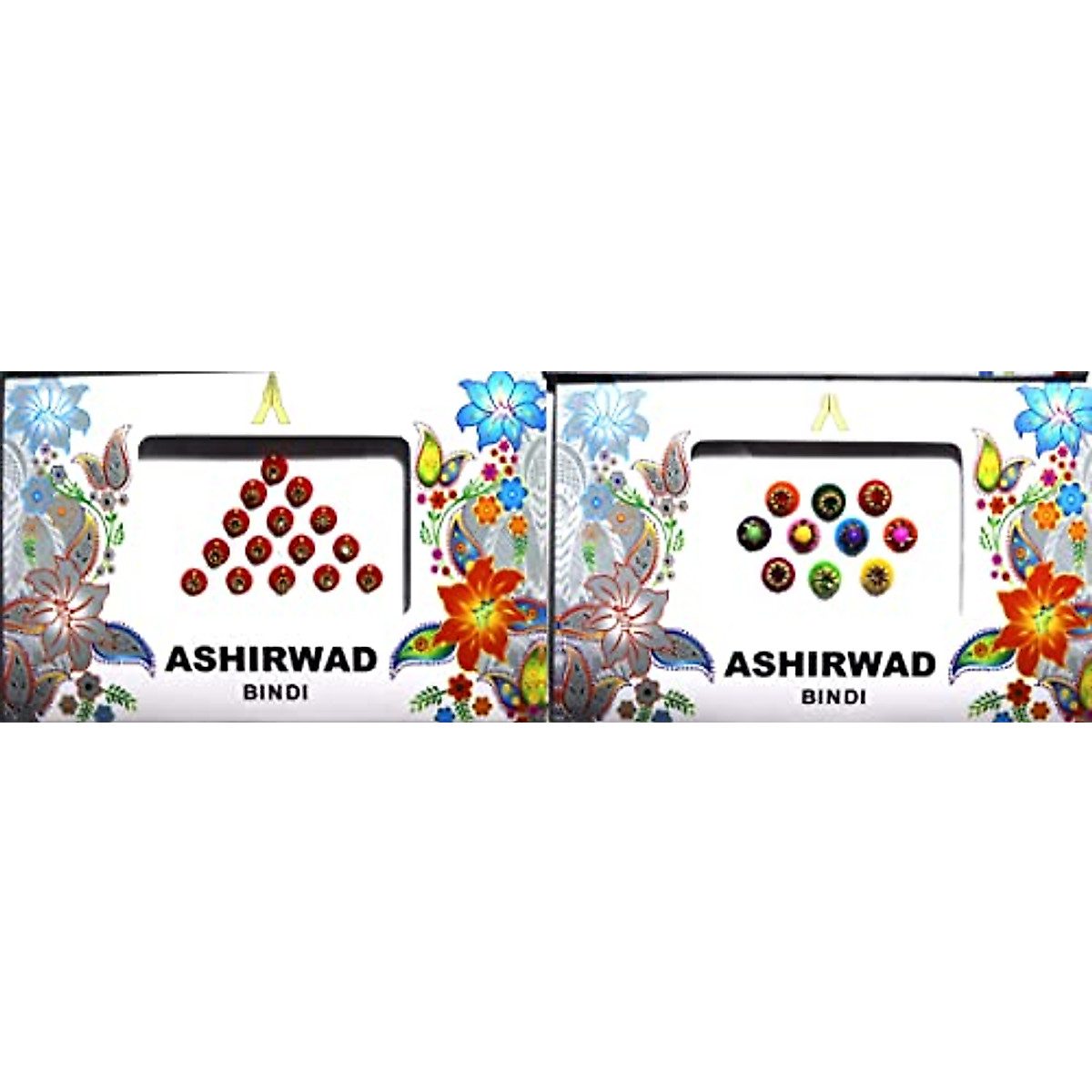 ASHIRWAD Indian Multicolor Multisize, Multi Design Reusable Stone Crystal Bridal Bindis, Forehead Tika, Face Jewels Stickers (Bindi-004)