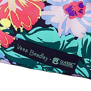 Vera Bradley by Classic Accessories Water-Resistant Outdoor Throw Pillow with Poms, 18 x 18 x 8 Inch, 2 Pack, Happy Blooms