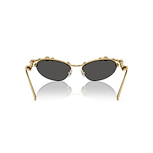 SWAROVSKI SK7016 Sunglasses, Gold/Dark Grey, 56 mm