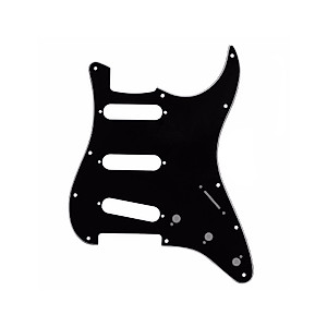 Metallor Electric Guitar Pickguard 3 Ply 11 holes SSS Single Coil Compatible with Strat Style Modern Guitar Parts Replacement(Black)