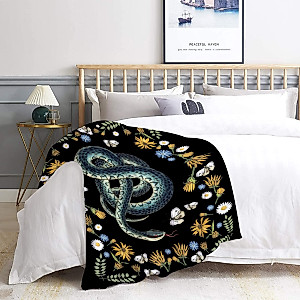 Snakes Blanket,Snakes Blankets Gift Soft Cozy Plush Bedding Blanket,Fuzzy Flannel Fleece Blanket for Couch Sofa Camping,40"x50"-Throw Size for Kids