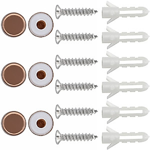 ZOOHOT 7-Inch Red Copper Wine Glass Rack - Under Cabinet Stemware Wine Glass Holder for Bar Kitchen (1 Rows, 3 Pack)