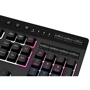 Corsair K55 RGB PRO XT - Dynamic Per-Key RGB Backlighting - Six Macro Keys with Elgato Stream Deck Software Integration-IP42 Dust and Spill-Resistant-Detachable Palm Rest-Media and Volume Keys-Black