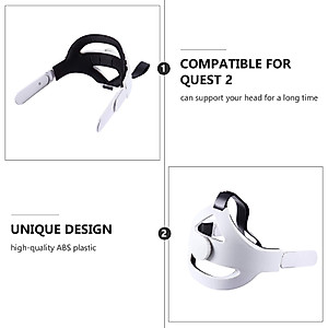 SOLUSTRE Headband vr Gaming Support vr Headset Band vr Cushion Strap Replacement vr Strap vr Glasses Belt vr Stand Non Slip vr Band abs Earphone Belt White
