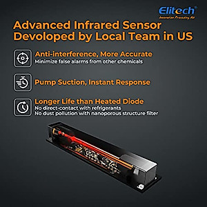 Elitech HVAC Refrigerant Leak Detector 10 Yrs Infrared Sensor Life Halogen Freon Sniffer, Air Conditioning Detection, Automotive Gas Finder, R22 R410A R134A R1234YF CFCs HCFCs HFCs, ILD-200