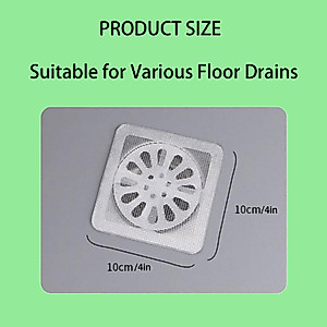 Generic Disposable Hair Drain Stickers, Drain Sticker Disposable Floor Drain Filter Stickers Hair Catcher, Hair Drain Sticker for Bathroom, Laundry, Bathtub, Kitchen, Sink(20Pcs), 4IN