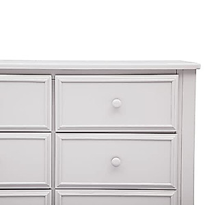 Delta Children Unisex Nursery 6 Drawer Double Dresser, Greenguard Gold Certified, Bianca White