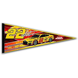 Rico Industries Joey Logano No. 22 Premium 12”x30” Felt Wall Pennant Flag – Display Your NASCAR Fandom in your Home, Garage, Office or Man Cave