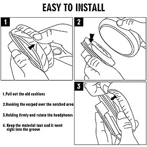 WH-CH510 Ear Pads Noise Isolation Memory Foam, Headphone Covers, Ear Pads Compatible with Sony WH-CH510/WH-CH500 Wireless Over Ear Headphones(White,Elastin)