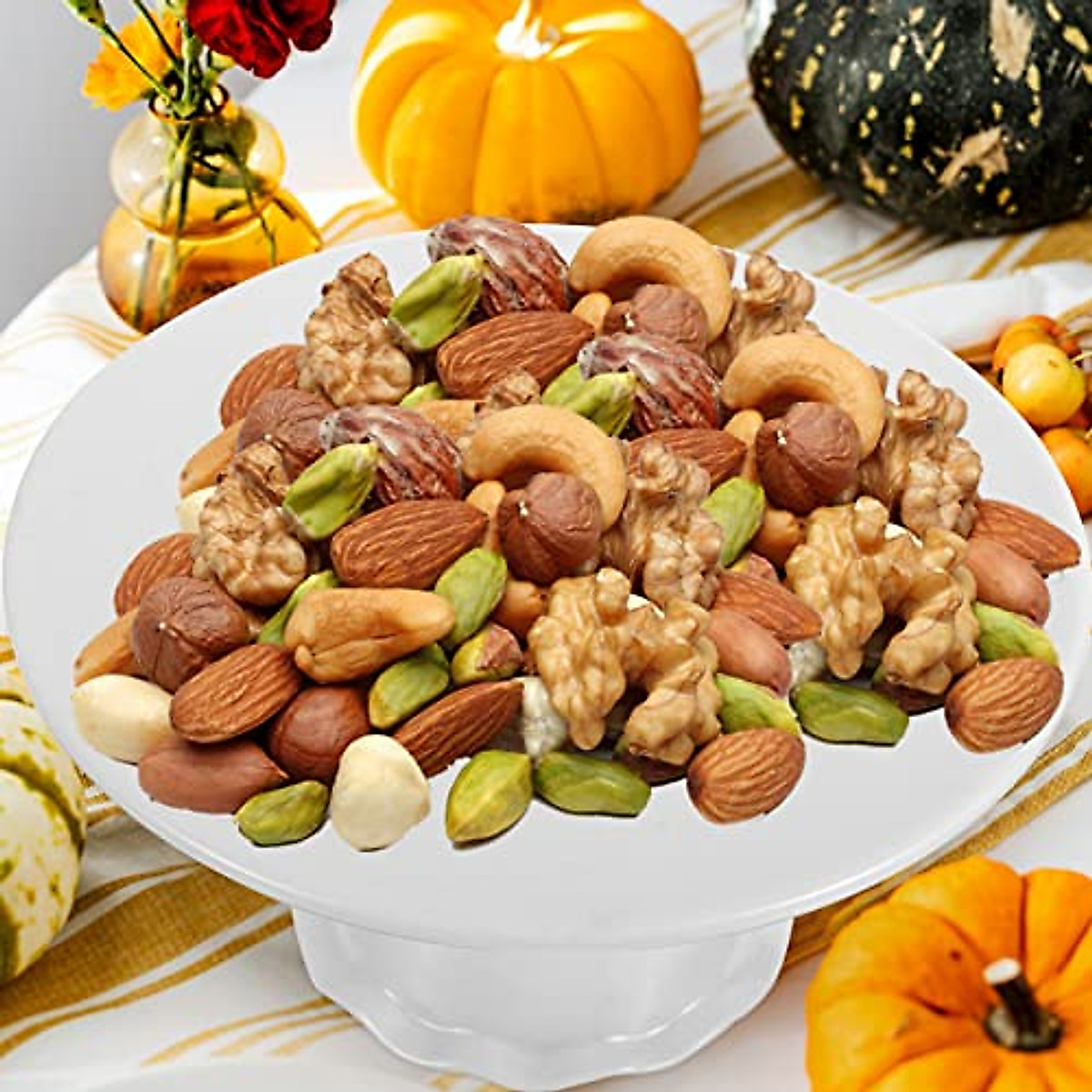 GANAZONO Serving Platter Cake Pedestal Porcelain Cake Stand Display Cake Holder Cake Plates Buffet Treat Stand Tray Fruit Plate Nuts Container Cupcake Stand Snack Ceramics Ceramic Plate