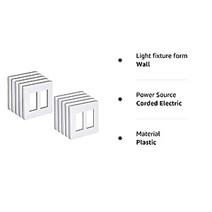 [10 Pack] BESTTEN 2-Gang Screwless Wall Plate, USWP6 Snow White Series, Decorator Outlet Cover, H4.69” x W4.73”, for Light Switch, Dimmer, GFCI, USB Receptacle