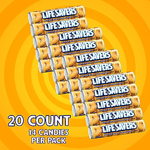 LIFE SAVERS Butter Rum Hard Candy Bulk, 1.14 ounce (20 Single Packs)