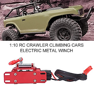 Tbest RC Car Winch, 1/10 Scale Winch Controller Simulated Toy Winch RC Model Vehicle Crawler Car Accessory for RC Crawler
