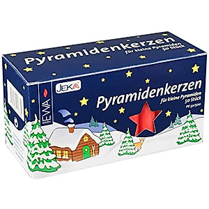 Jeka Kerzen Christmas Pyramid Carousel Candles, Medium 14mm - Red