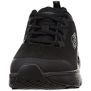 Skechers Women's Athletic lace up Arch Fit Sr Health Care Professional Shoe, Black, 7.5
