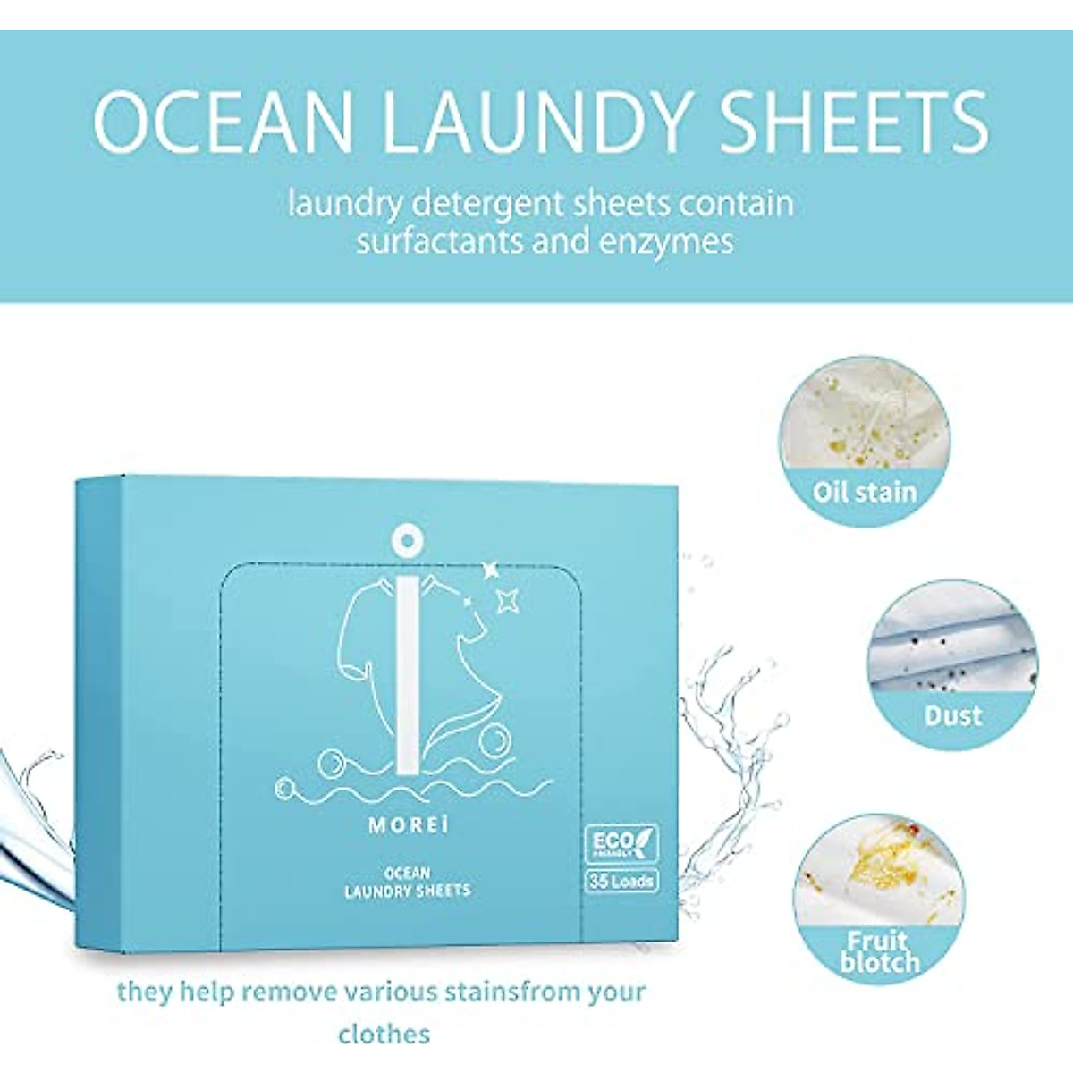 Portable Laundry Detergent Sheets - no Scent，heavier piece 35 count, Quick Disolve, Ecoigy,Eco-friendly, Zero Waste, Plastic Free, Liquid free, Powder free, Easier than Pods, Packs or Pacs, for Home Dorm Travel Camping & Hand Washing Clean No Waste Fresh