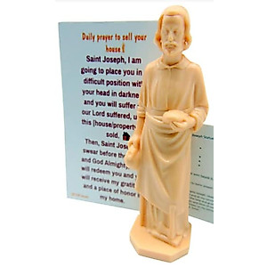 St Joseph Home Seller Kit with Magnetic Holy Card for Fridge Daily Novena Prayer Magnet with Saint Statue and Instructions