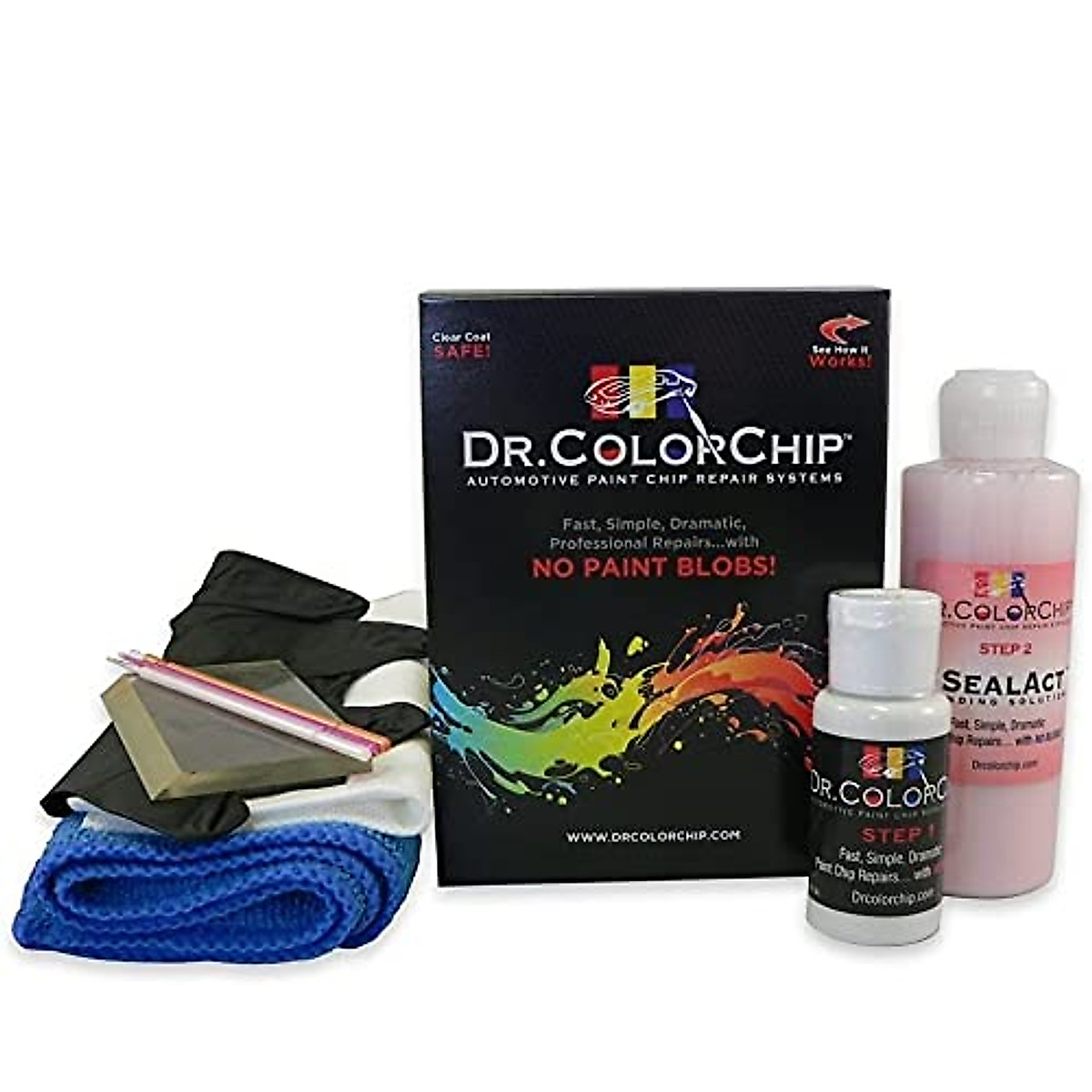 Dr. ColorChip Squirt-n-Squeegee Automobile Touch-Up Paint Kit, Compatible with the 2017 Volkswagen Touareg, Black Oak Brown Metallic (LB8R/P0)